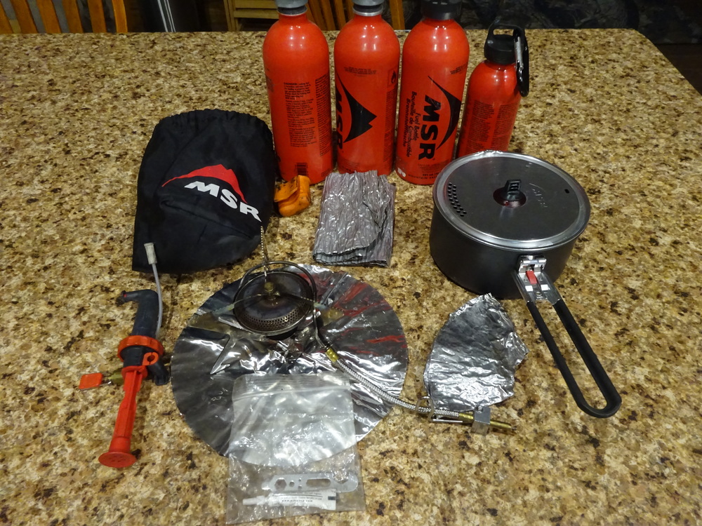 FS: MSR Simmerlite stove, bottles & MSR 1.3L pot-SOLD!