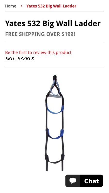 SOLD- FS: YATES Big Wall 532 Ladders / Aiders / Etriers – Set of x2 ...