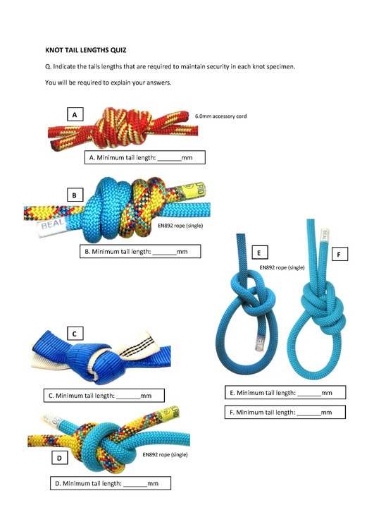 Knot exam paper... test your current knowledge!