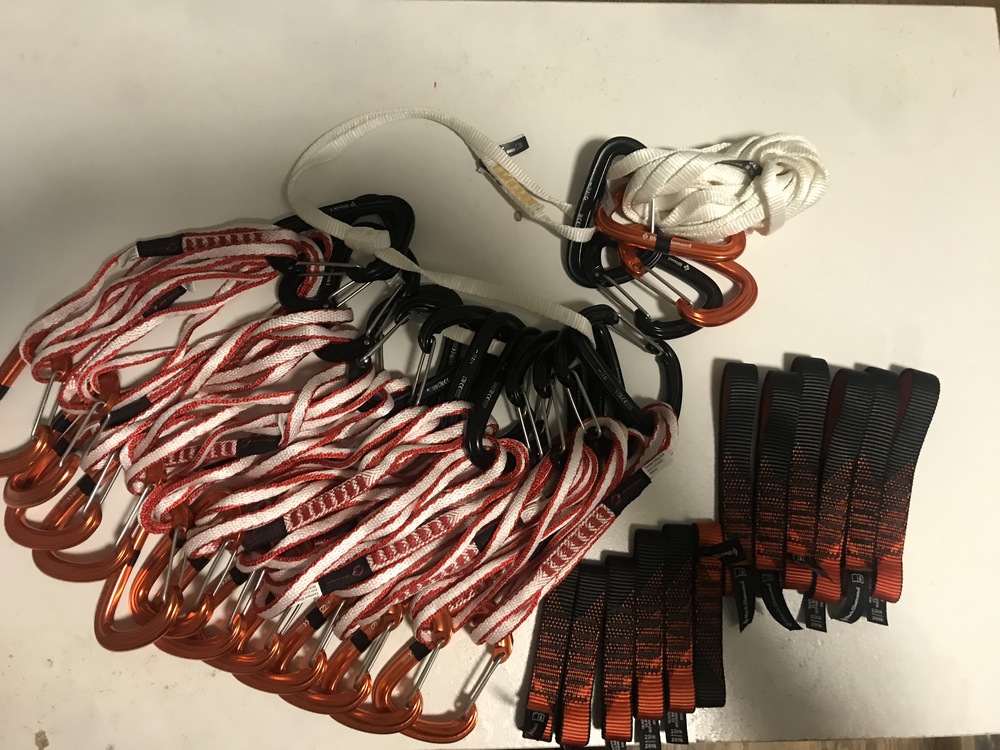 Huge Lot. All new (mostly) Totems, BD UL's, Nuts, Hexes, Shoes, Biners ...