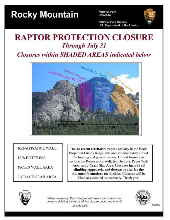 Temporary Closure of the Book, Lumpy Ridge