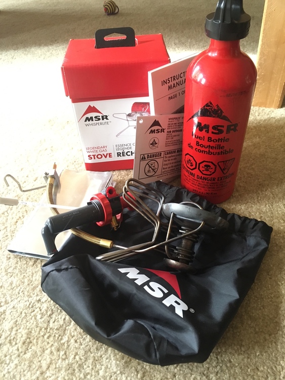 MSR WhisperLite plus Fuel Bottle: New condition in box $80 + shipping