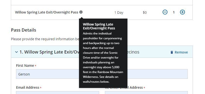 Red Rocks Overnight Pass now on Recreation.gov?