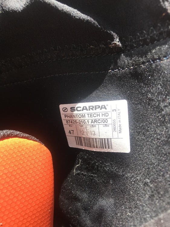 FS Scarpa Phantom tech size eu 47 us 13