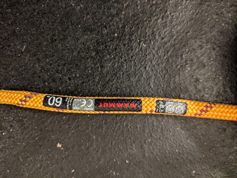 Alpine ropes - 2 mammut 60m 8.5 - both for 200