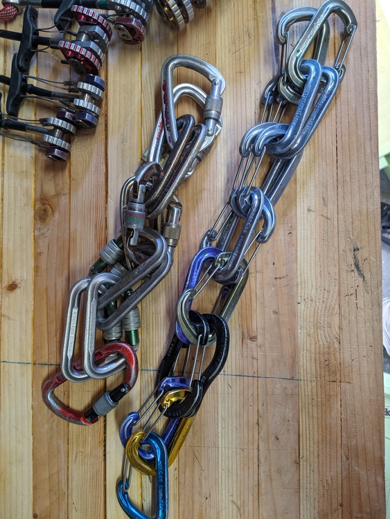 FS: gen 3 camalots, misc biners, metolius curve nuts, sterling 7mm rap ...