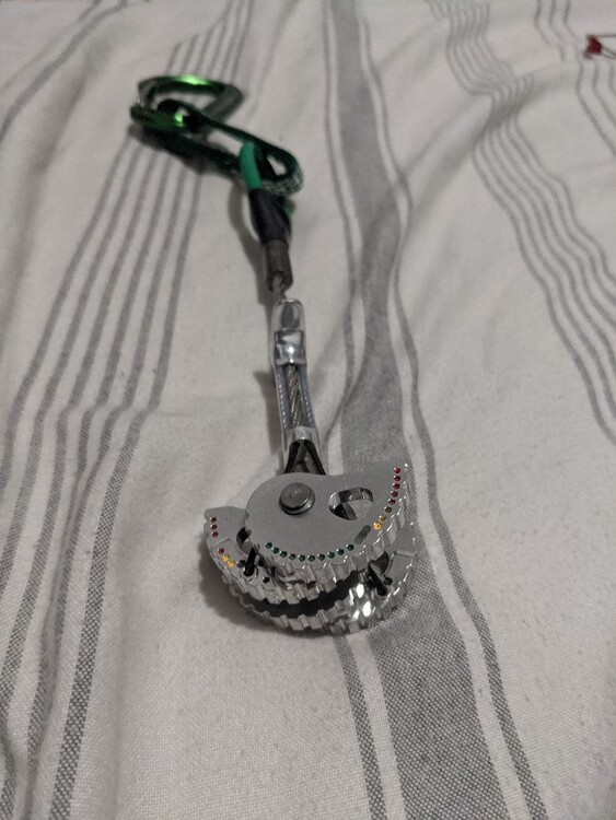 Climbing gear: C3's, BD Nuts, BD/metolius hexes, cam, micro nuts