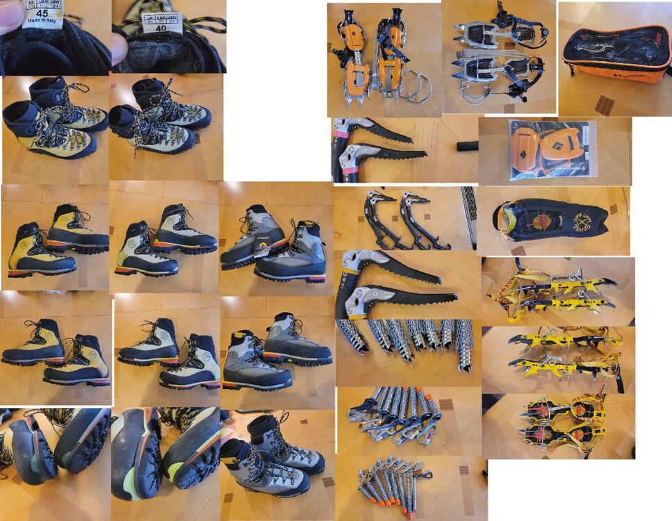 Grivel rambo, petzl nomics, black diamond express ice screws ...