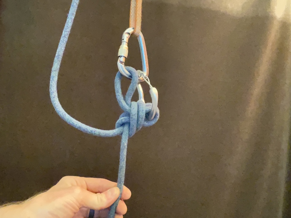Best knot for re-belay (intermediate anchor) during top rope solo?