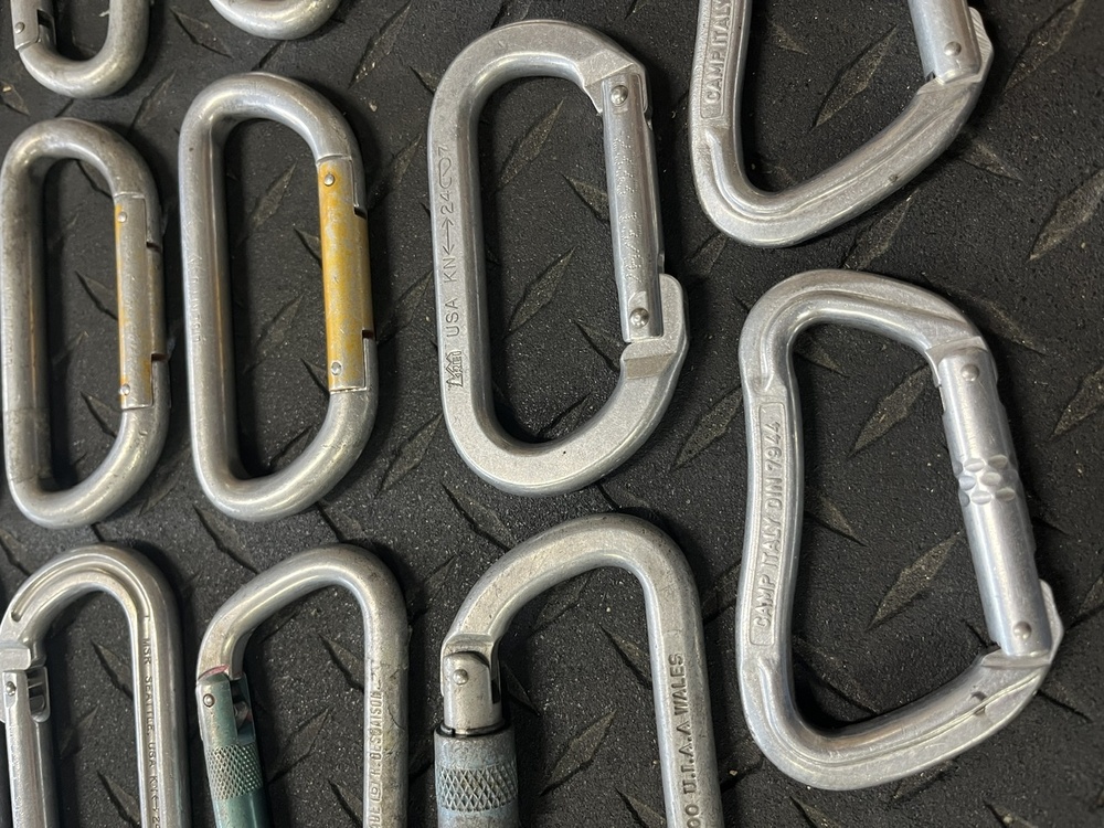 Salewa Sticht Plate + Vintage Carabiners