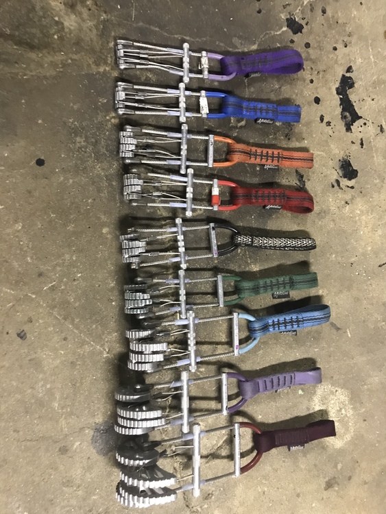 Metolius cams, Nuts/tricams, metolius bag/gear sling