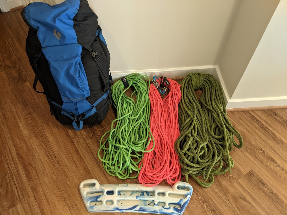 FS: 60m Beal Gully Half Ropes, TNF VE25, 70m BD Dry Rope, Hangboard ...