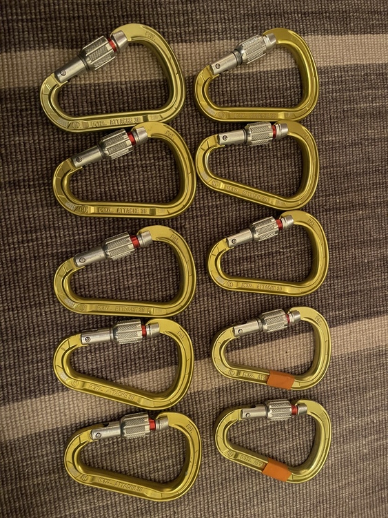 FS: Petzl Attache 3D Locking Carabiners in like-new condition