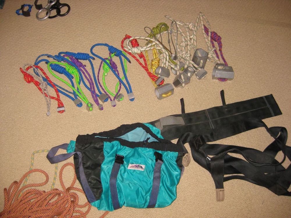 Bunch 'o aid, climbing gear