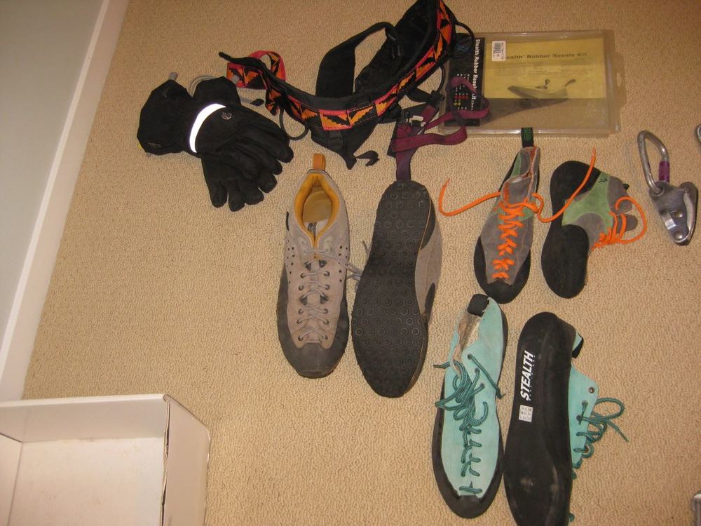 Bunch 'o aid, climbing gear