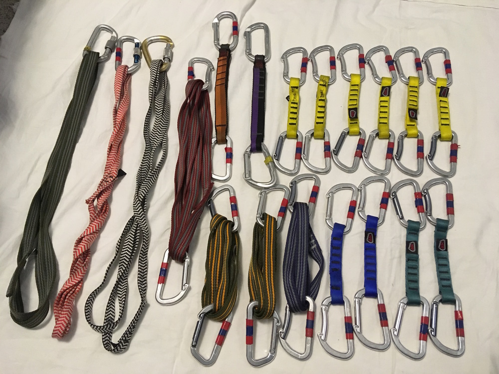 FS: Quickdraws, slings, and misc. gear