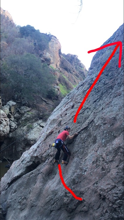 Rock Climb Pidaras Klown's Undercling, Los Angeles Basin