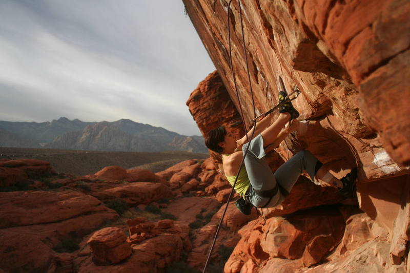The somewhat awkward start to this superb climb.
