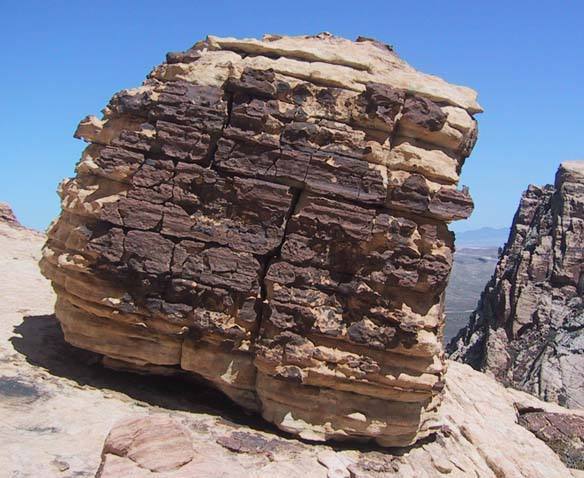 The infamous IBM Boulder on the descent (approx 8 feet in diameter).
