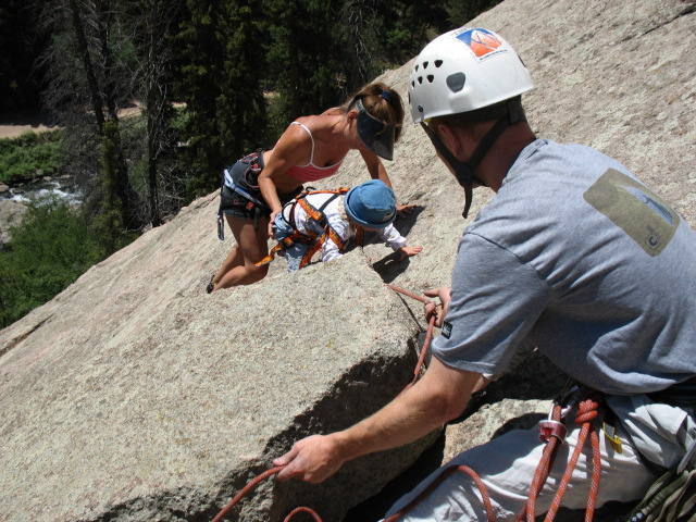 Rock Climb Sunshine Slab, South Platte