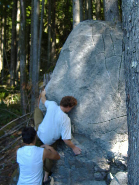 Greg's warmup Arete. Start as low as you can go with right facing ...