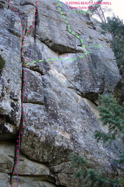 The routes Kama Sutra (left) and The Tree of Life (right) pictured from ...