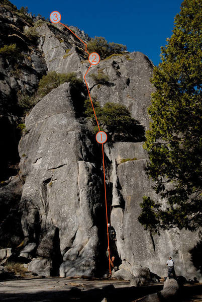 Rock Climb Swan Slab Gully, Yosemite National Park