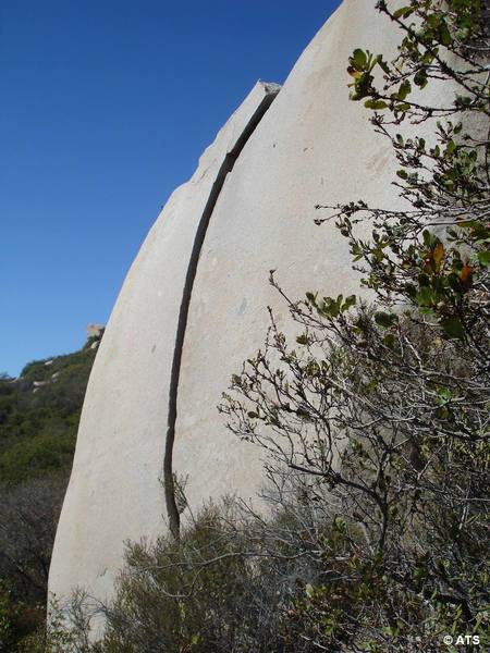 Rock Climbing in Sickle Crack Boulder, San Diego County