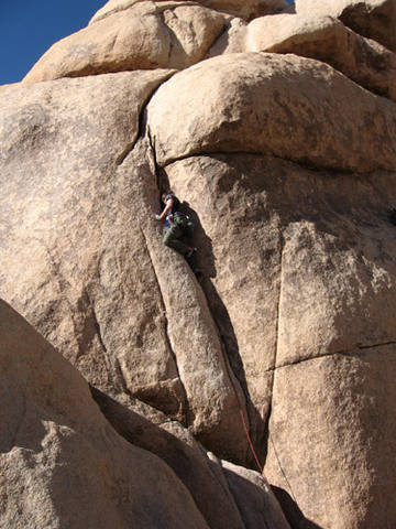 Rock Climbing in The Orc Wall, Joshua Tree National Park