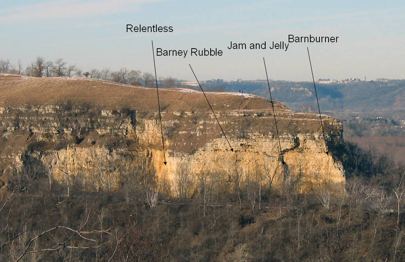 Rock Climbing in Winter Wall, Red Wing (a.k.a. He Mni Can, Barn Bluff)