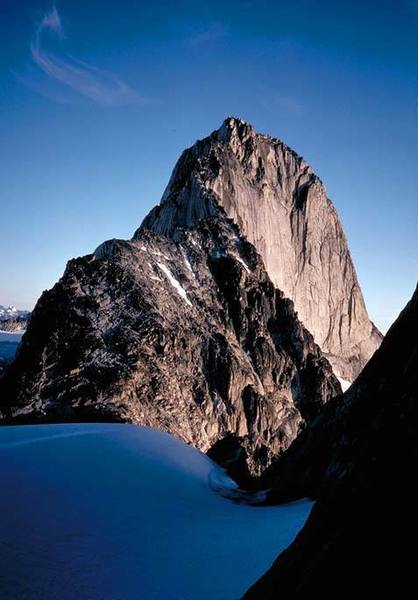 Bugaboo Spire from near the saddle between it and Snowpatch.