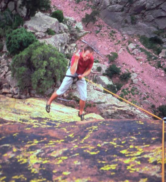 Rock Climb Mellow Fellow, Eldorado Canyon State Park