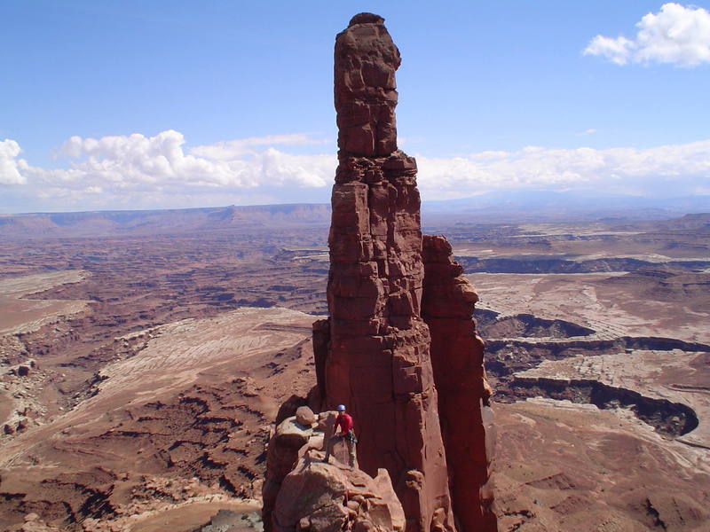 Devan Johnson coming across the 4th pitch on Washer Woman, with a view ...