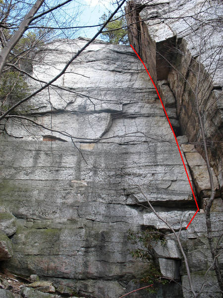 Rock Climbing in Chalkboard Wall, The Gunks