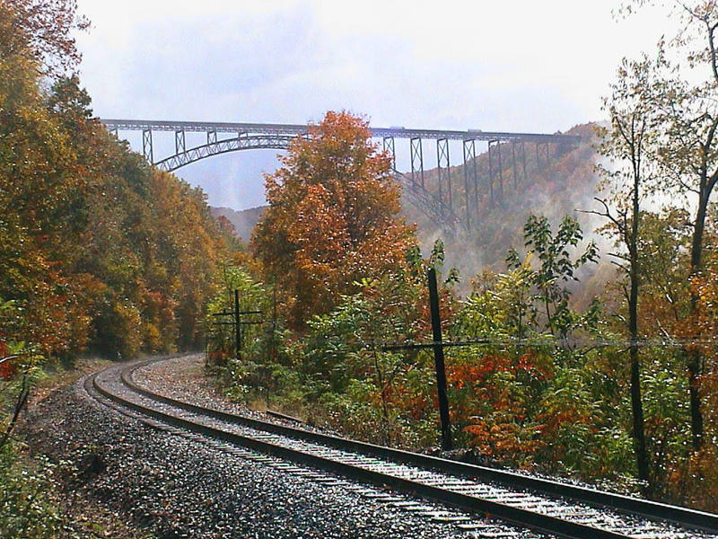 Rock Climbing in Bridge Area, The New River Gorge