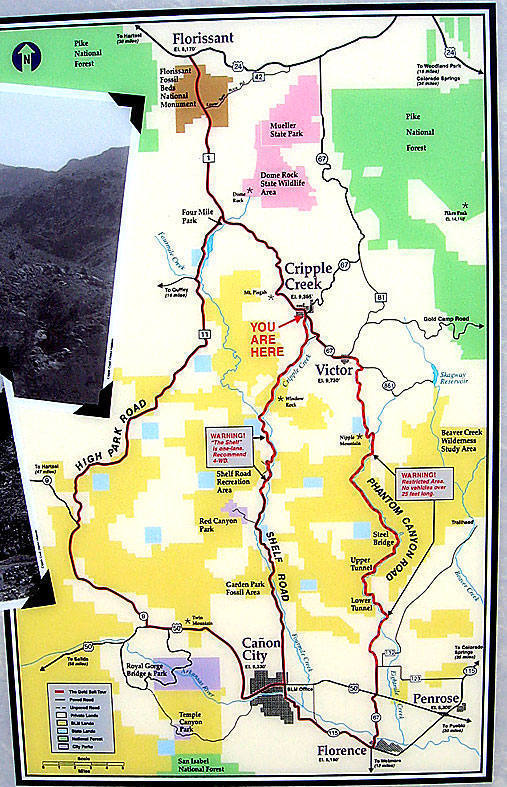 Map of Shelf Road and the surrounding lands.