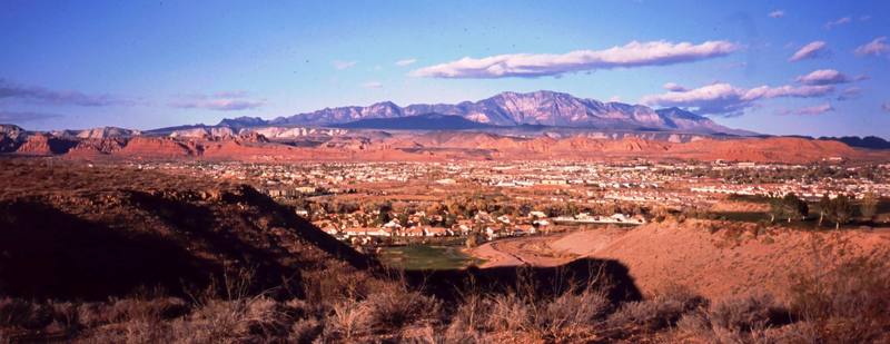 The Town of Saint George & some of it's surrounding crags, as seen from ...