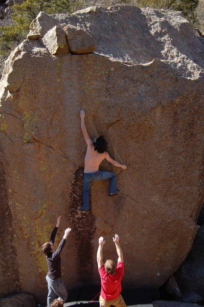 Climbing in Jungle Boulders, Wichita Mountains Wildlife Refuge