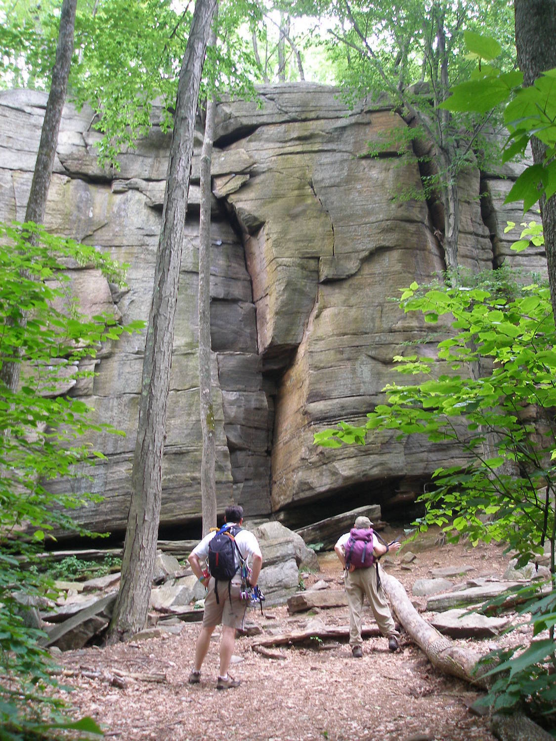 The first view of the Tennessee outcrop as you walk up the trail at the ...