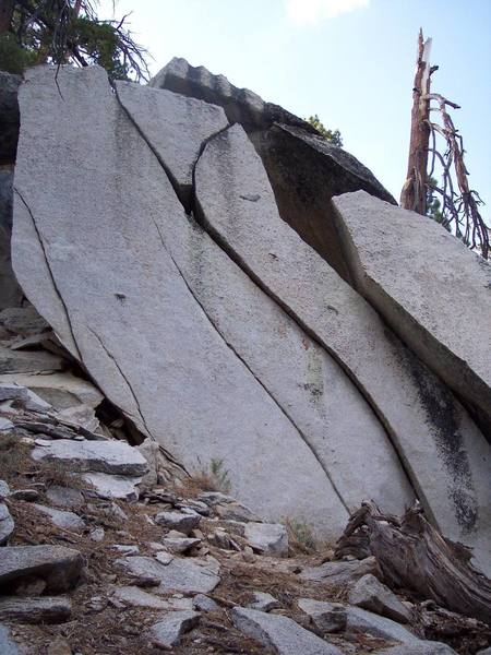 Check out the HUGE boulder that fell creating a bridge you could walk ...