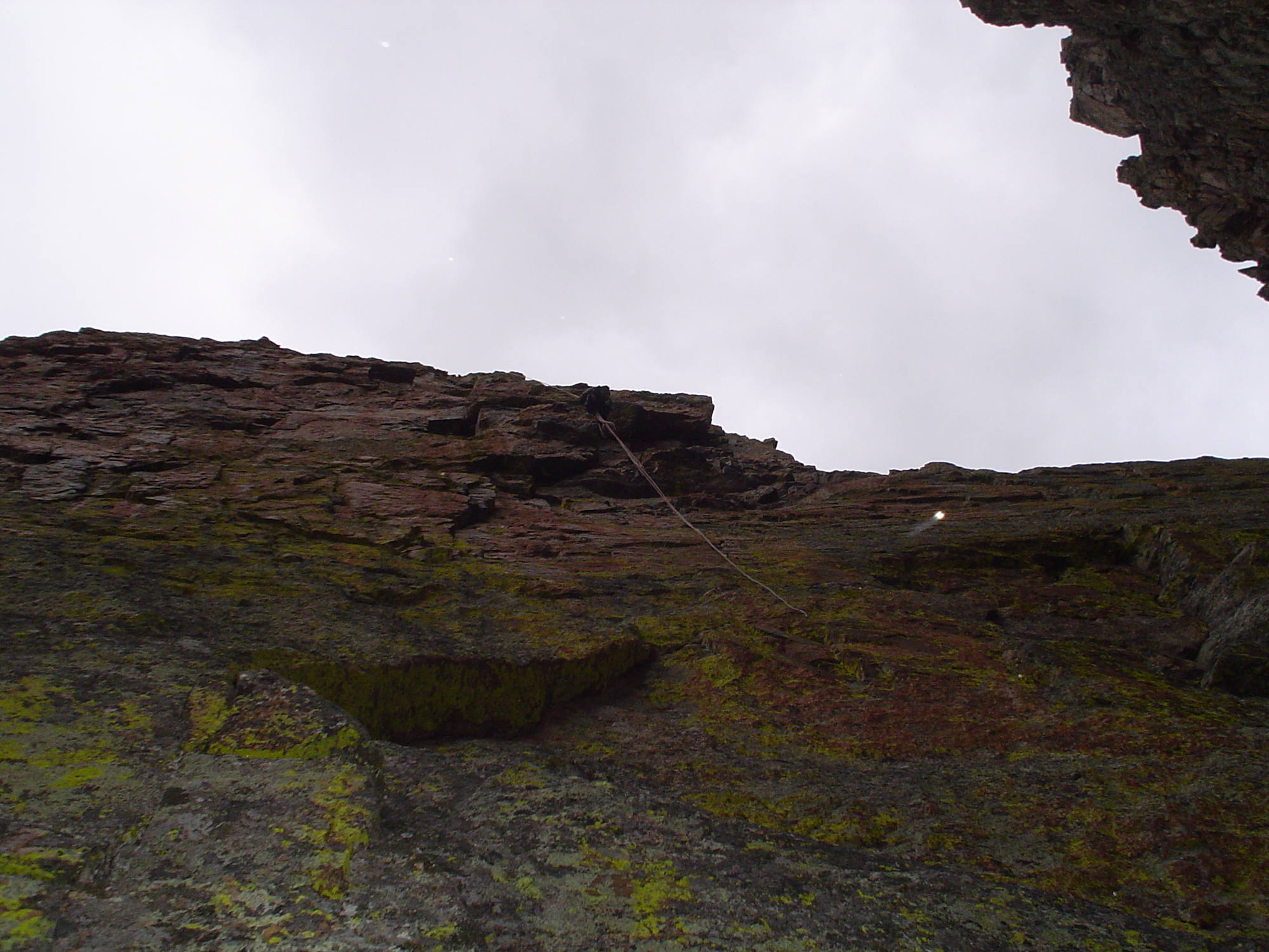 Larry Pedigo performs self rescue by prussik'ing up the 1st rap in ...