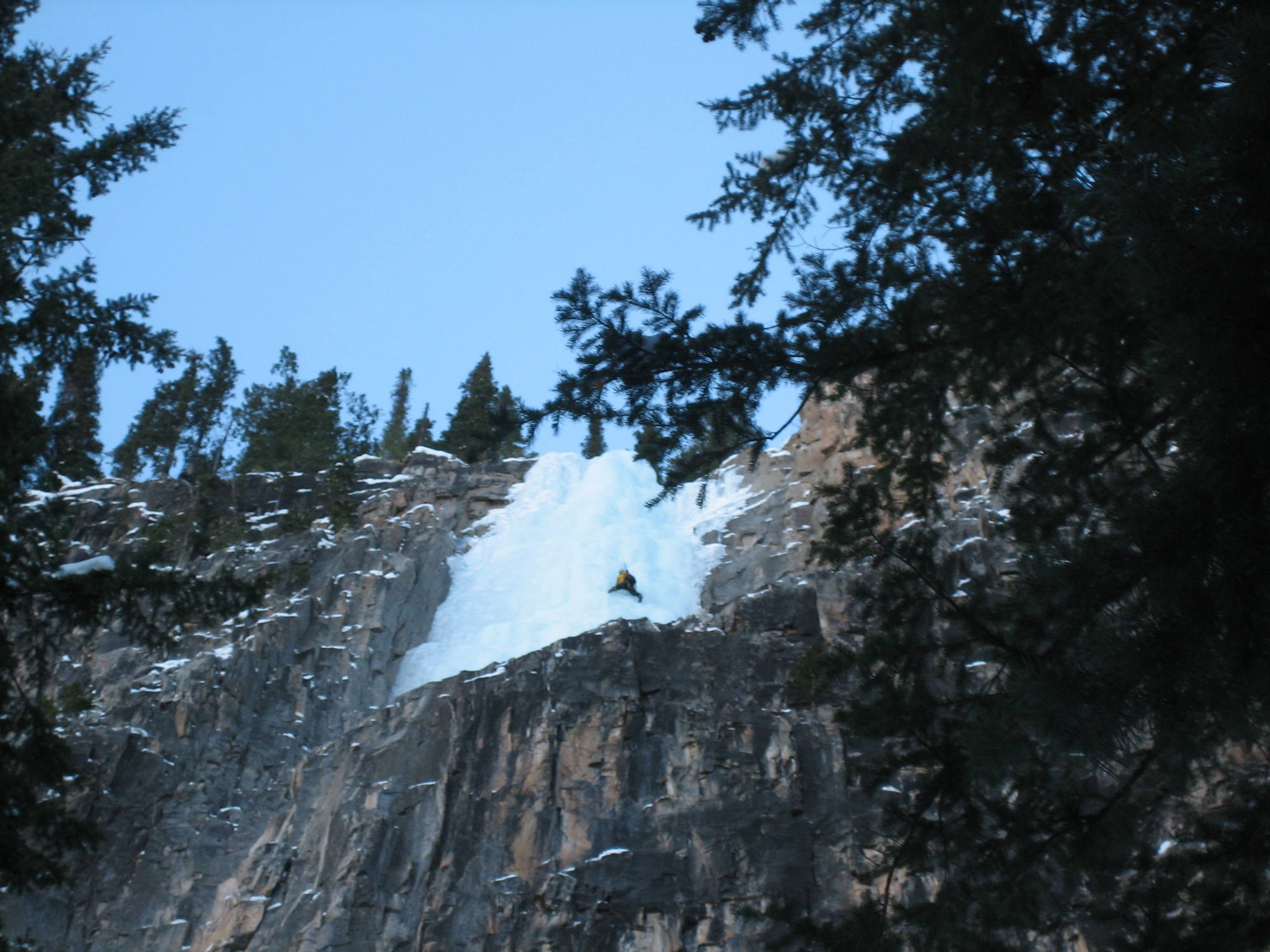 A soloist high up on the most popular climb in the most popular season ...