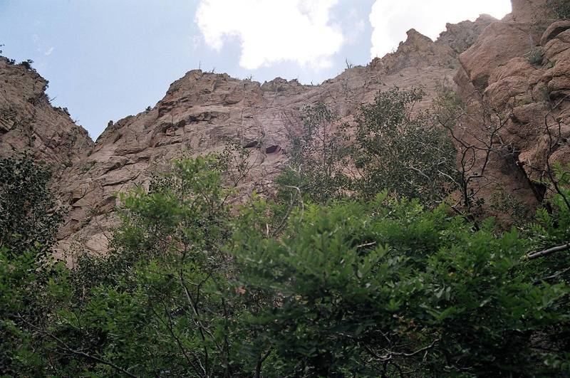 Rock Climbing in Wildflower Wall, Sandia Mountains