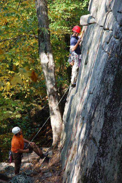 Rock Climb Threading the Alpine Needle, WM: Franconia Notch