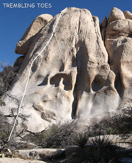 Rock Climb Trembling Toes, Joshua Tree National Park