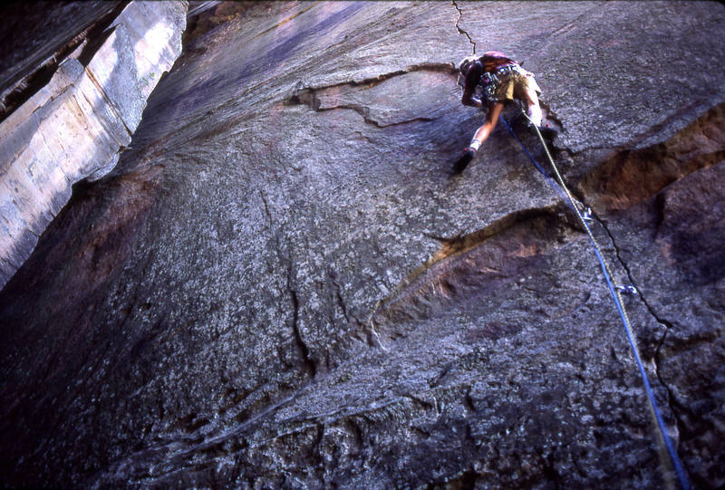 Rock Climb Ultimate Finger Crack, Northern Arizona