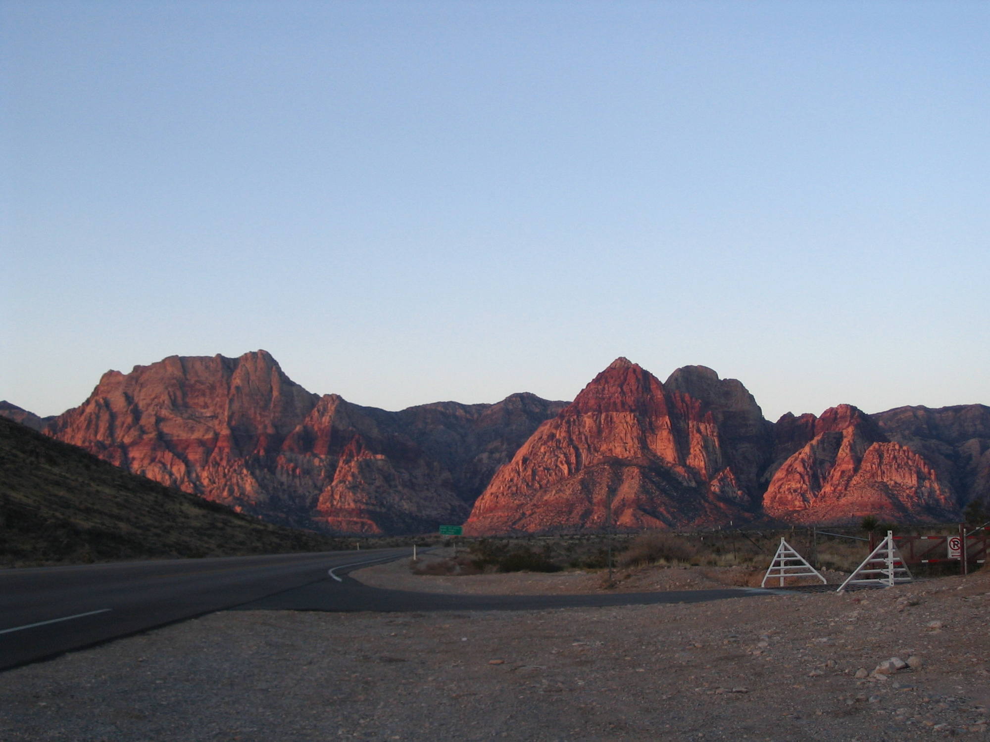 Typical Red rock Sunrise on the way out for a day of climbing