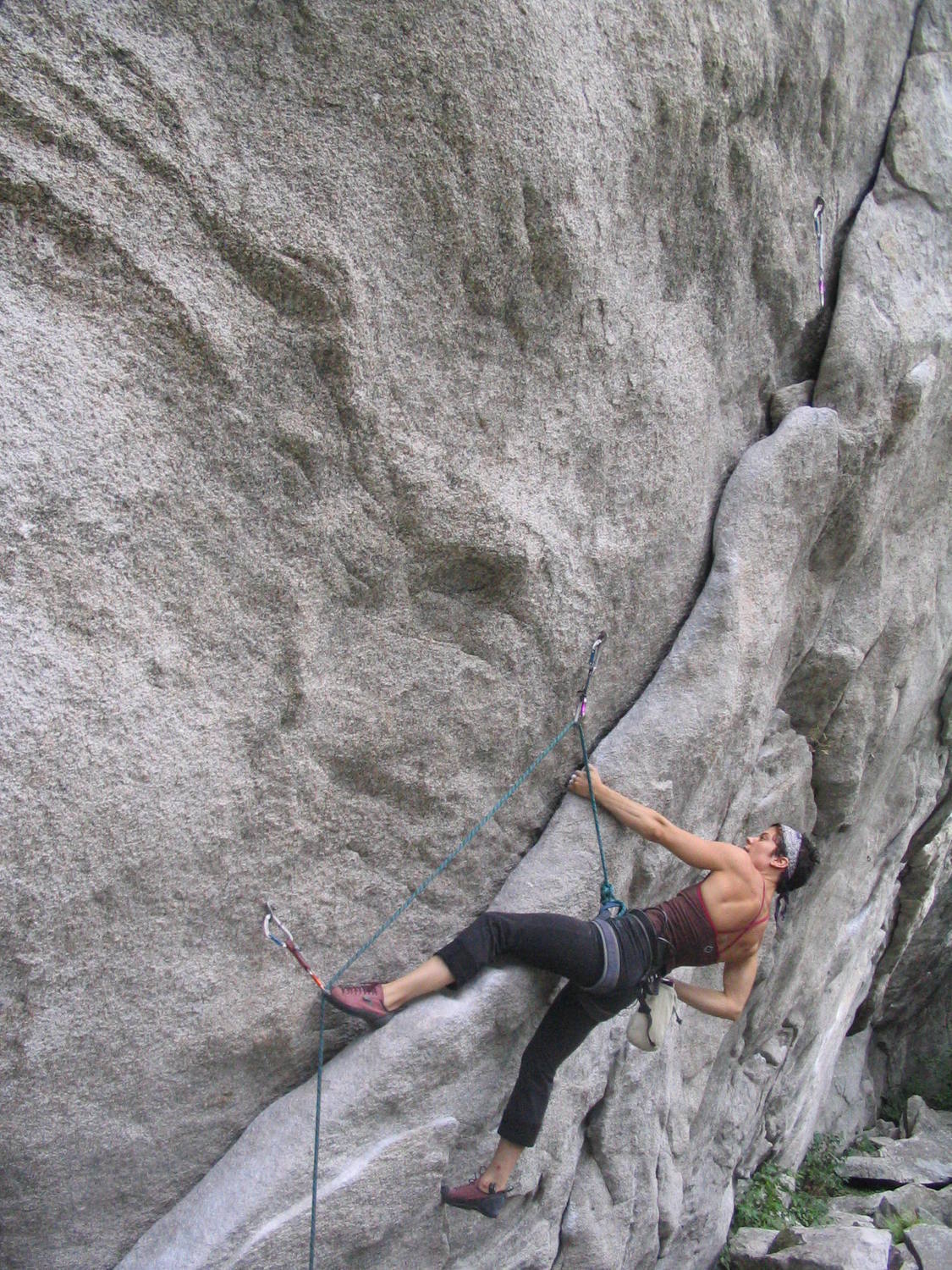Melissa Lipani laybacking up Short Shagg.