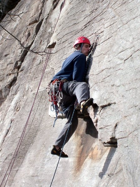 Rock Climb Mickey's Mantle, Currahee Mountain