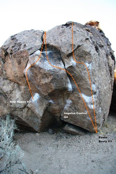 Climbing in Slap Happy Boulder, Sierra Eastside